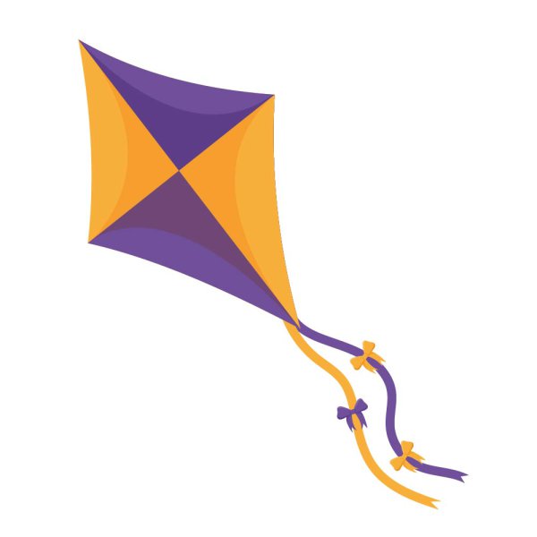 Free Vector Blue And Yellow Kite PNG - freepng