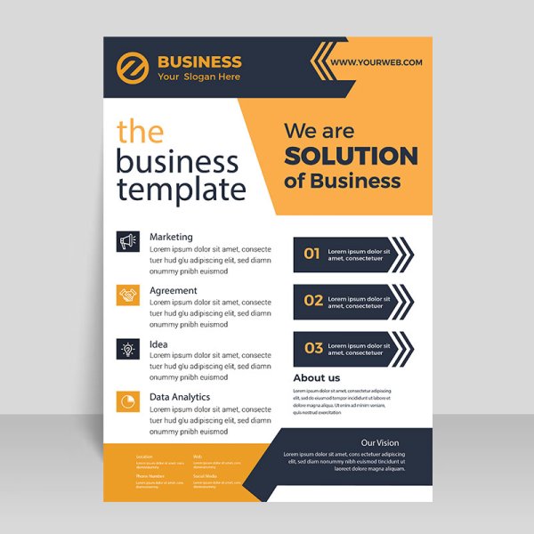 Premium free vector flyer design - freepng