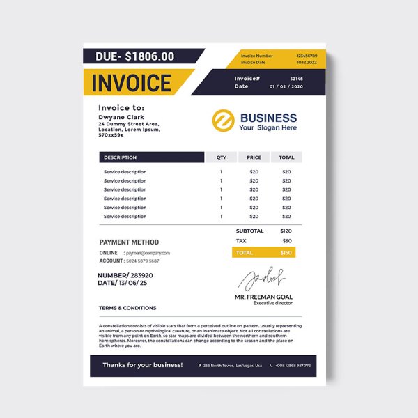 Simple invoice design - freepng