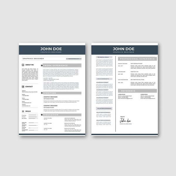 Premium resume vector template - freepng