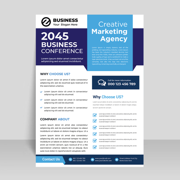 Free vector blue flyer template for free - freepng