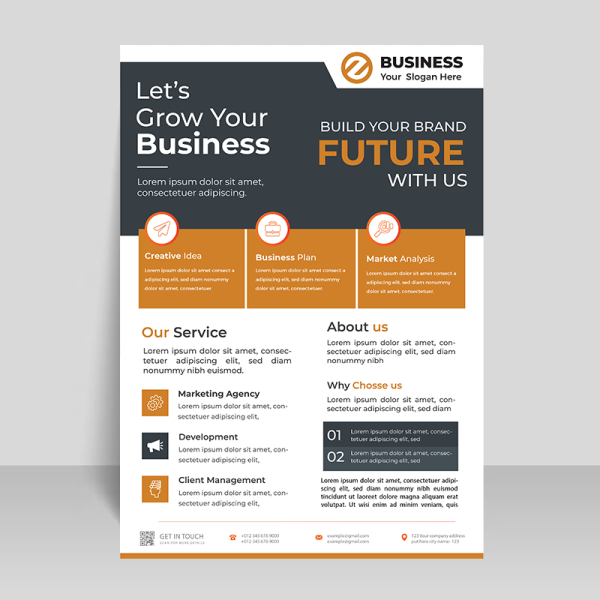 Free vector brown business flyer - freepng
