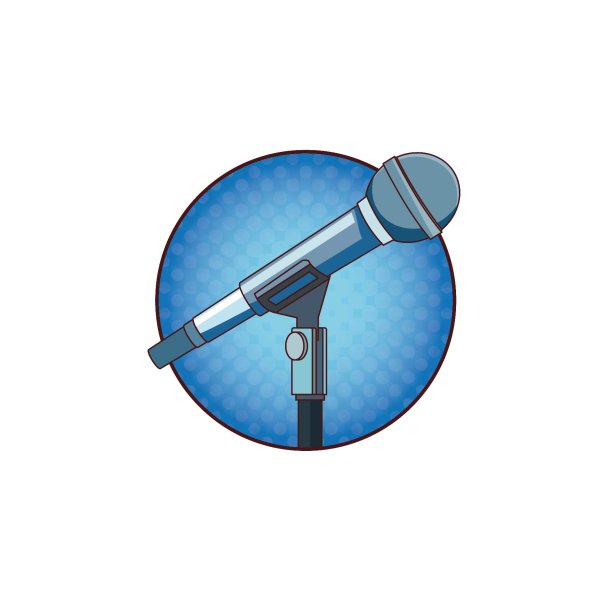 Blue microphone vector - freepng