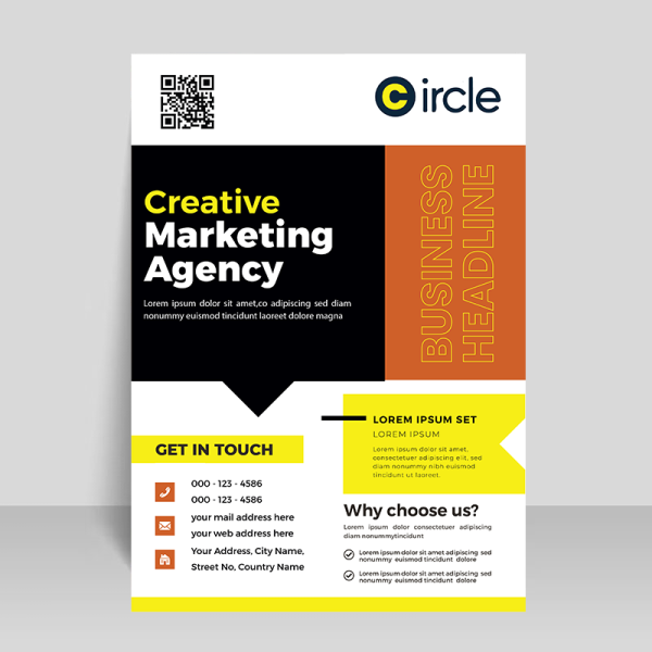 Black premium flyer brochure for free - freepng