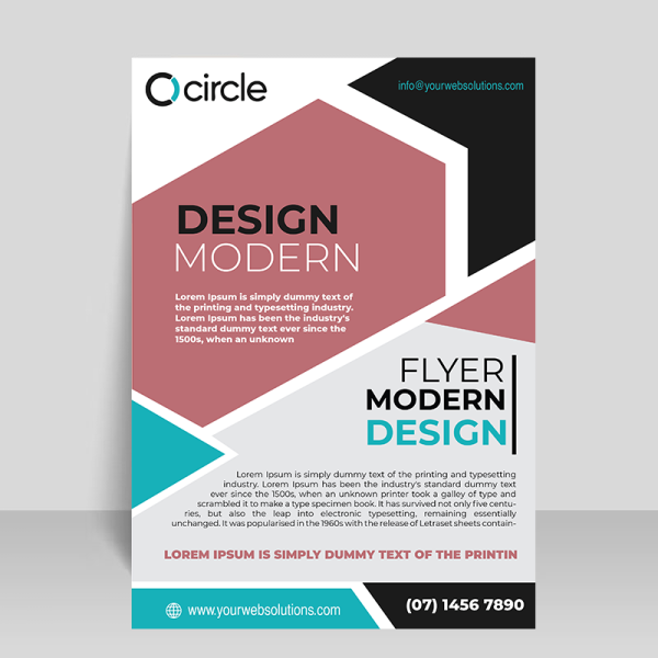 Abstract colorful flyer design - freepng