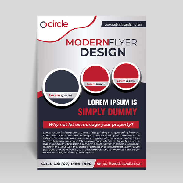 Modern aesthetic 3d style printing flyer template - freepng