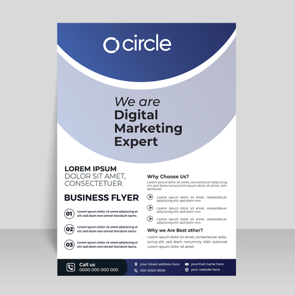 Digital simple flyer design for business - freepng