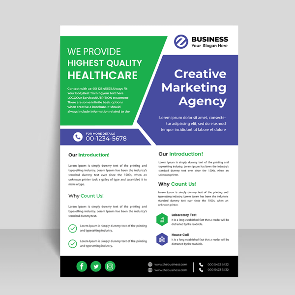 Blue green leaflet vector design template - freepng