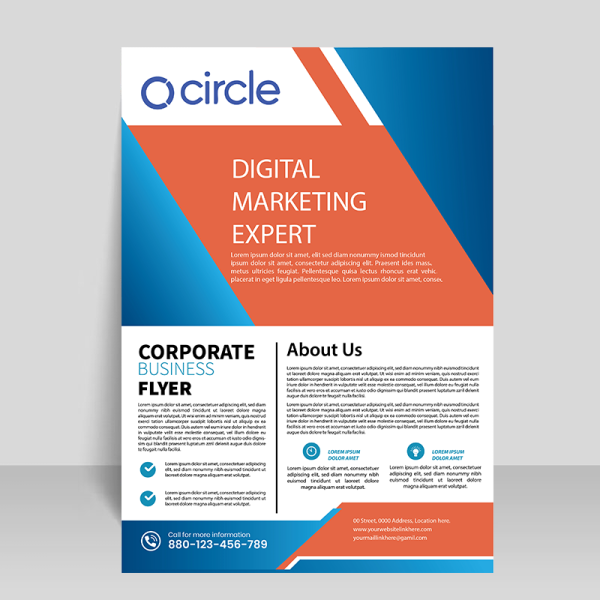 Multi purpose vector flyer design with modern look - freepng