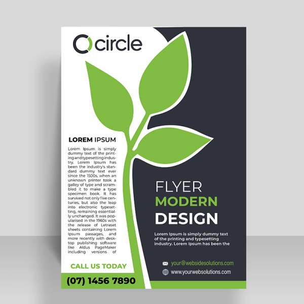 Modern floral flyer design sophisticated look - freepng