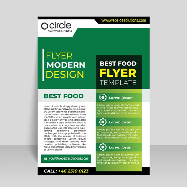 Green color flyer concept designed for Nature - freepng