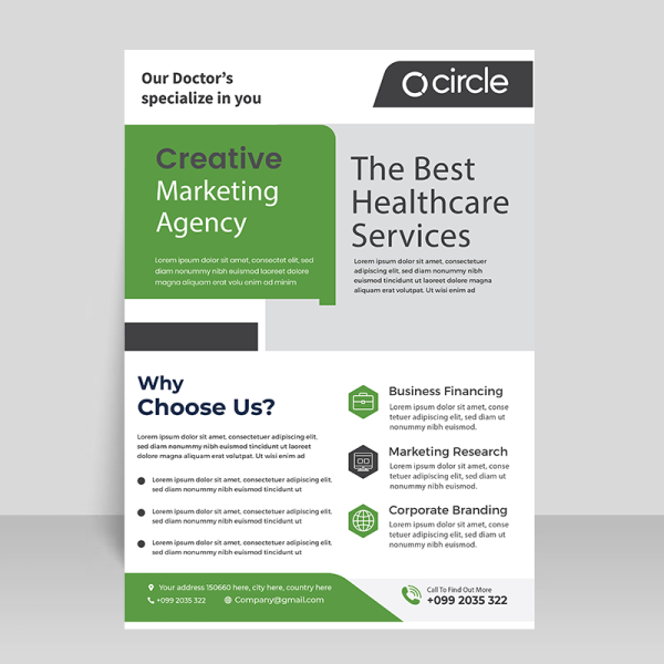 Light green flyer template - freepng