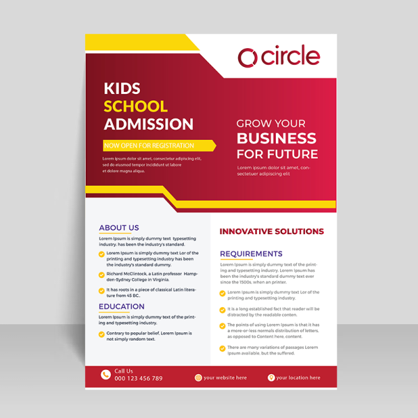 Simple flyer design template - freepng