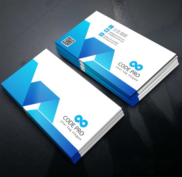 Business-card-template-blue-color - freepng