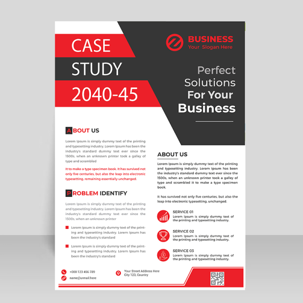 Red black vector flyer template - freepng