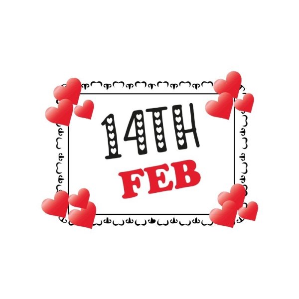 14 feb valentine's frame vector - freepng