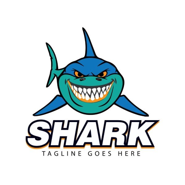 Angry evil smile shark cartoon illustration png vector - freepng