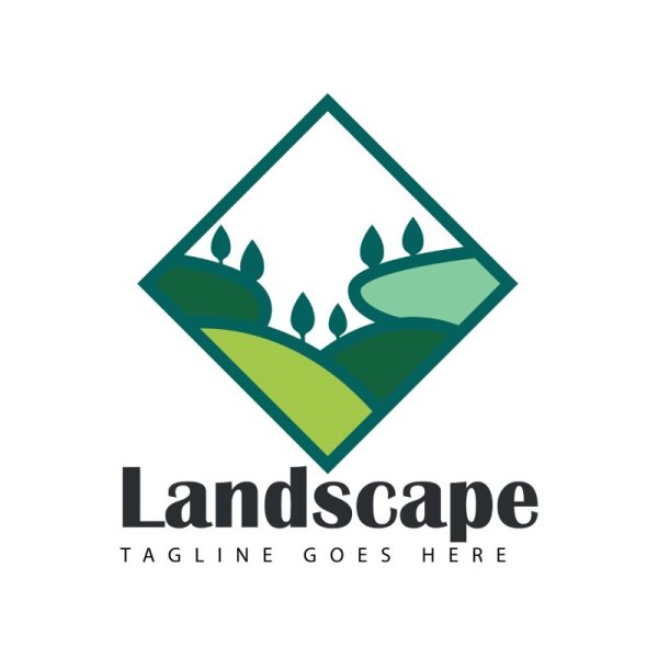 Beautiful landscape vector logo design | PNG File | EPS File - freepng