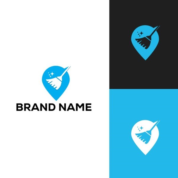 Cleaning broom vector design logo template, Cleaning broom vector ...