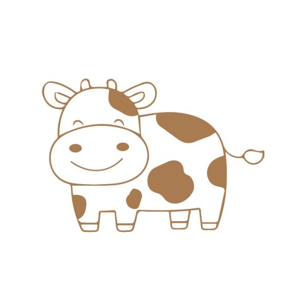 Happy cartoon cow simple 2d png - freepng