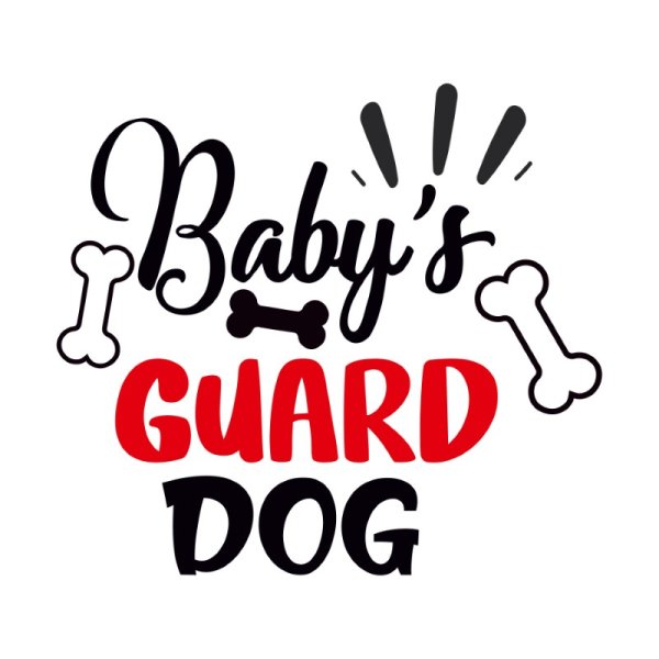 Vector Baby Guard Dog Unique Typography Element Premium Vector Design ...