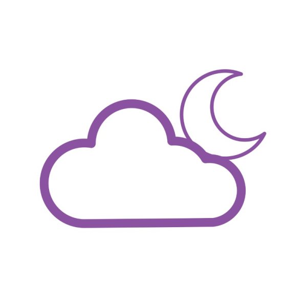 Cloud Outline PNG Purple Color Night Time Vector - freepng