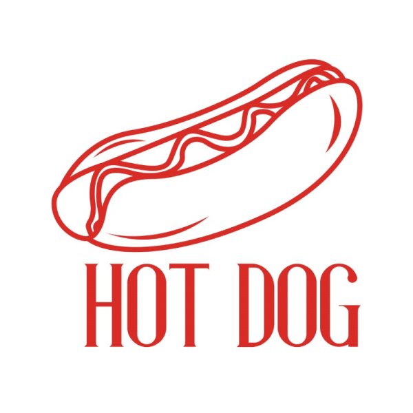 Hot Dog PNG Abstract Hot Dog Red Outline Design Vector - freepng