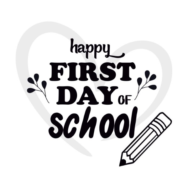 Free Vector Happy First Day Of School PNG T Shirt Design - freepng