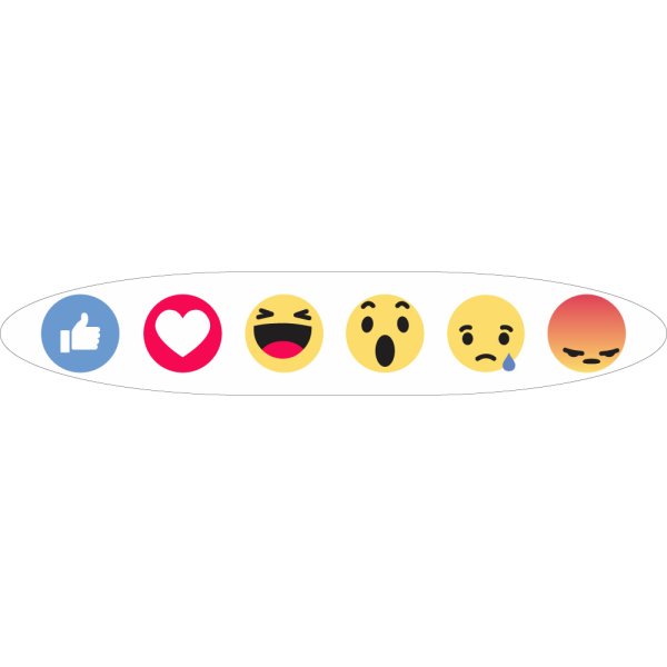 Facebook Like Reactions Logo Vector PNG | Facebook Social Reactions Bar ...