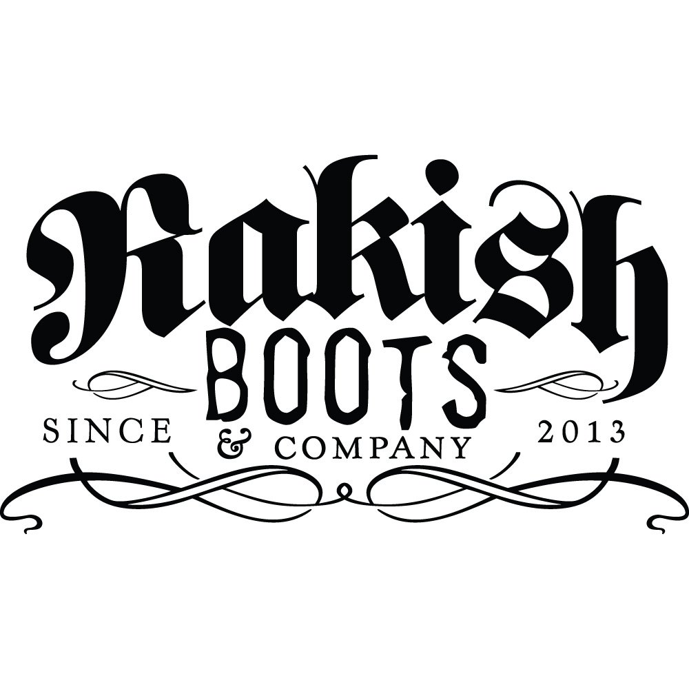 Rakish Boots Vintage Emblem | Heritage Footwear Crest | Classic Script ...