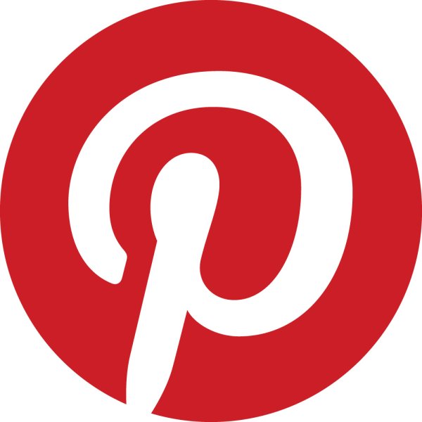 Pinterest Logo Vector PNG | Minimalist Red Circle Emblem | Social Media ...