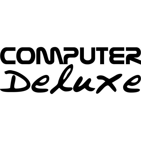 Computer Deluxe Logo Vector PNG | Computer Deluxe Wordmark Design - freepng