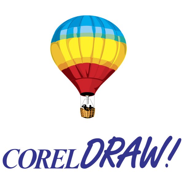 CorelDRAW Logo Vector PNG | Classic Hot Air Balloon Emblem | Creative ...