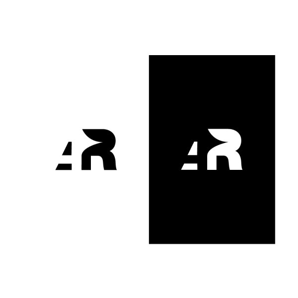 Augmented Reality Logo Vector PNG | Minimal AR Monogram Logotype ...